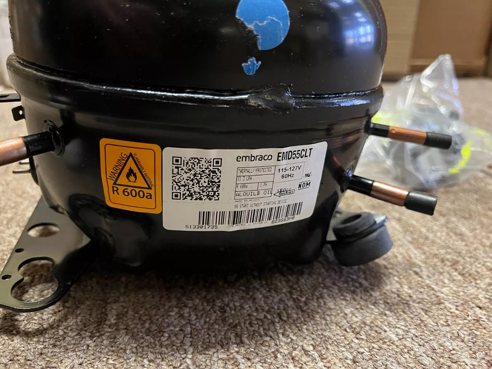 Whirlpool Refrigerator Compressor Part W11635510 – PartsNet